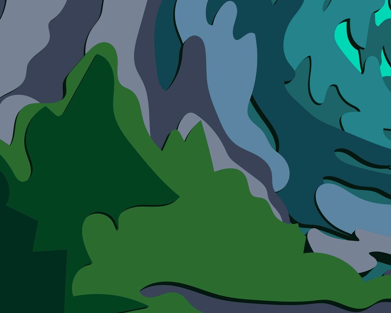 Nature Multilayer SVG/ Nature Cut File/ 3D Layer/ Plywood - Etsy