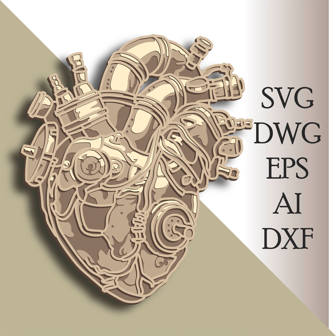 Heart Multilayer SVG/ Heart Cut File/ 3D Layer/ Plywood Cutting/ Paper ...