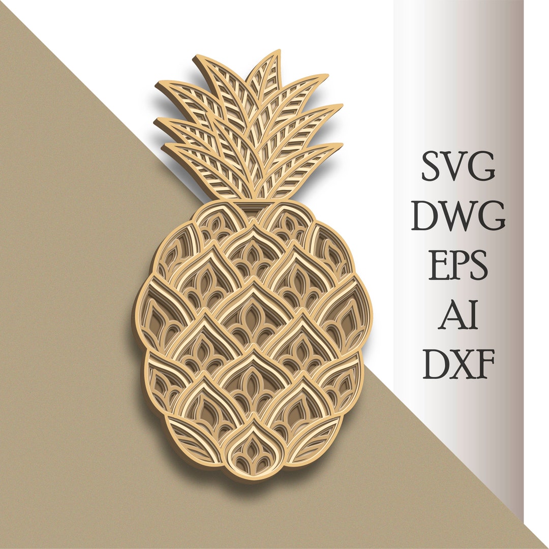 3D Layered Pineapple SVG, CNC Laser Cut File (digital Download) - Etsy UK