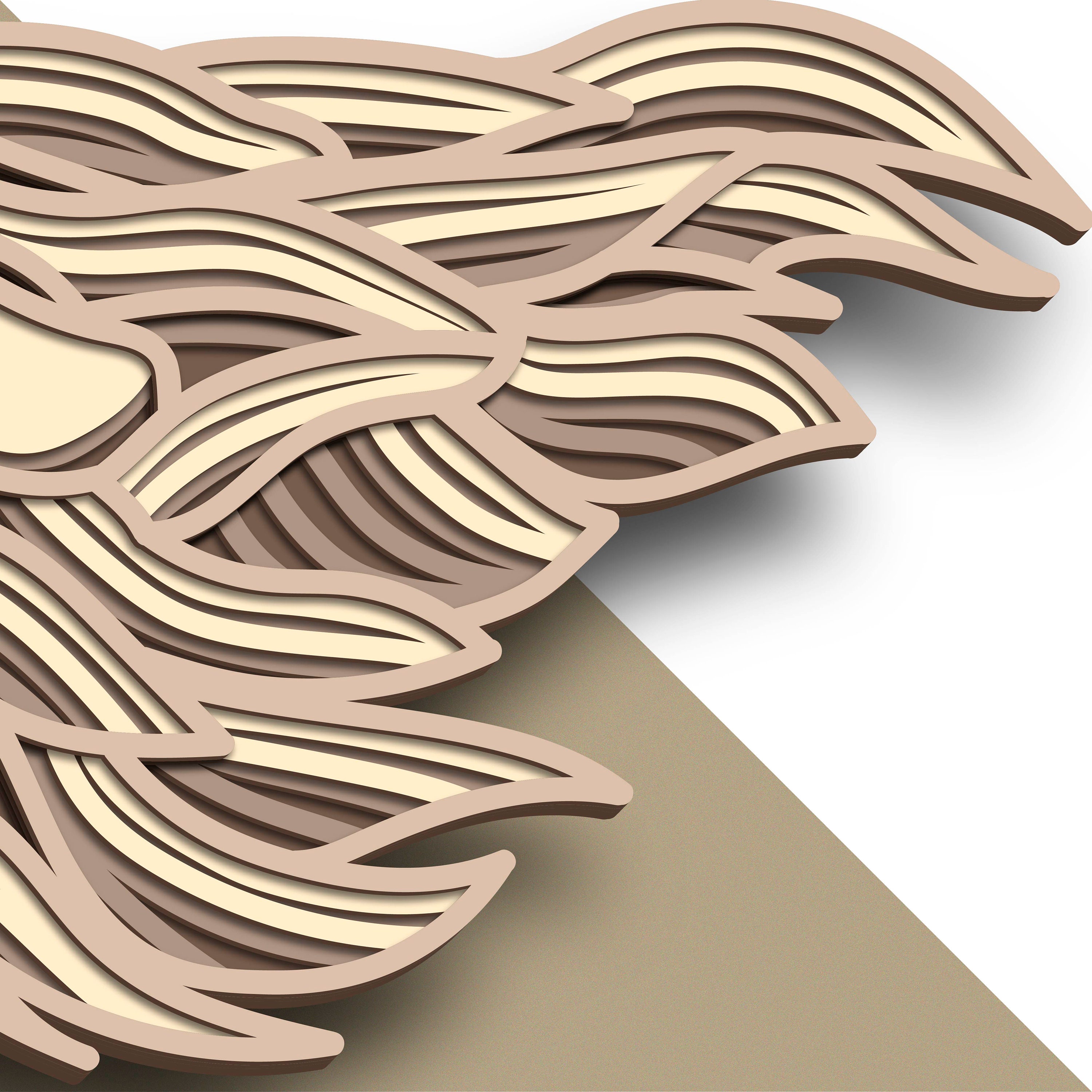 Wolf Multilayer SVG/ Wolf Cut File/ 3D Layer/ Plywood Cutting/ - Etsy ...