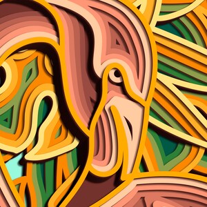 Flamingo Multilayer SVG/ Flamingo Cut File/ 3D Layer/ Plywood Cutting ...