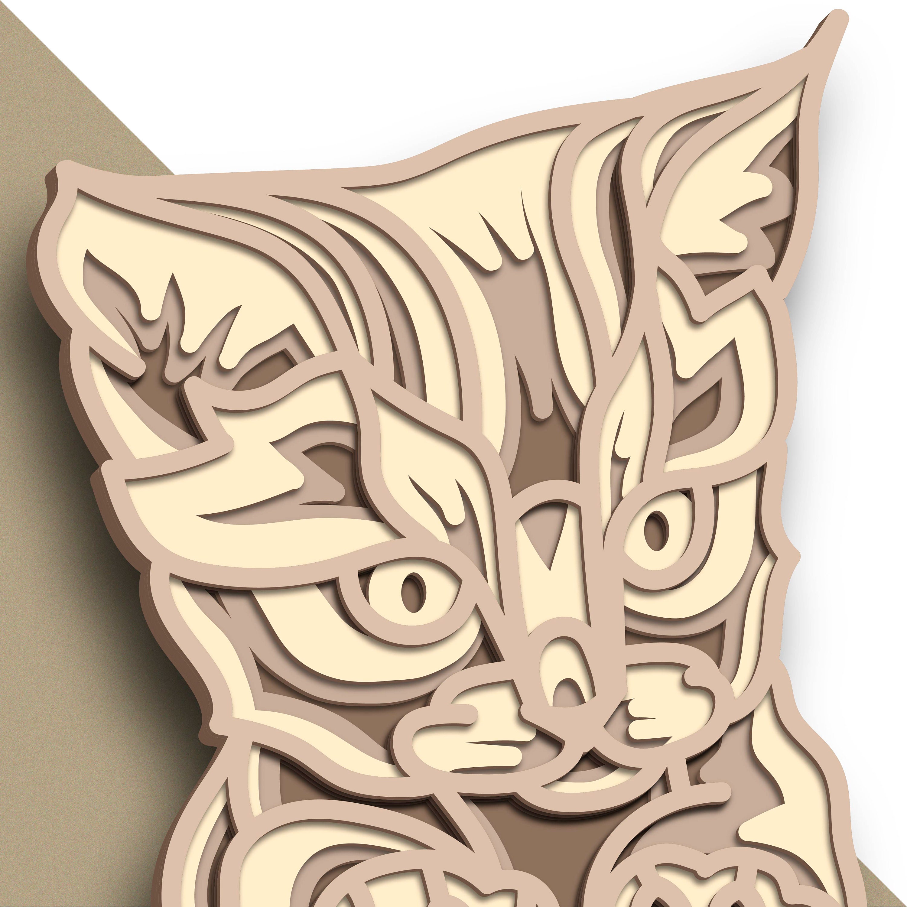 Cat Multilayer SVG/ Cat Cut File/ 3D Layer/ Plywood Cutting/ - Etsy Canada