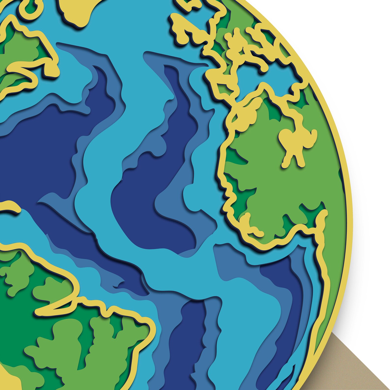 World Map Multilayer SVG/ World Map Cut File/ 3D Layer/ | Etsy Canada