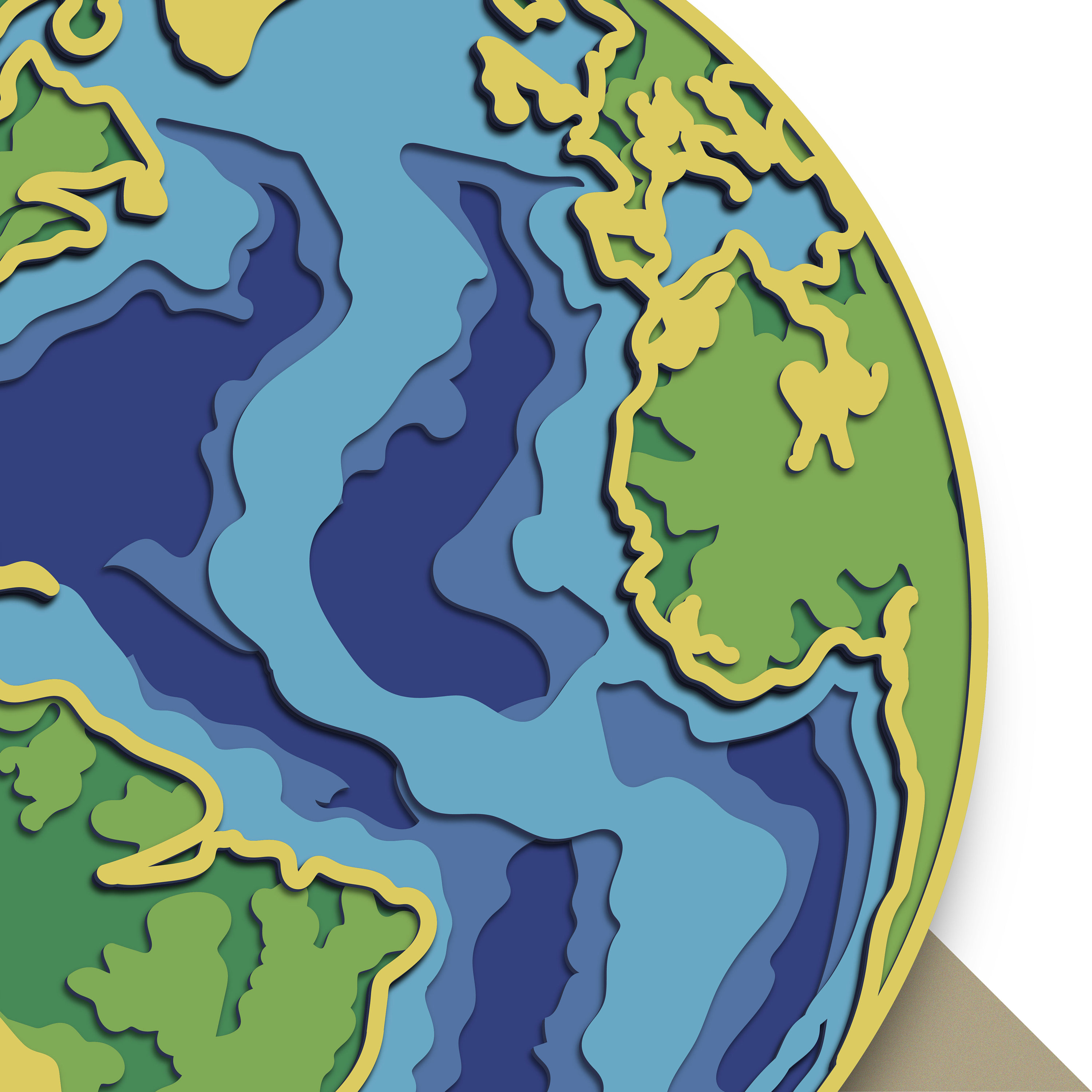 World Map Multilayer SVG/ World Map Cut File/ 3D Layer/ | Etsy Canada