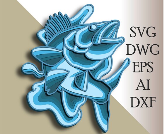 Fishing Multilayer SVG/ Fishing Cut File/ 3D Layer/ Plywood | Etsy