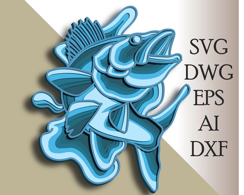 Fishing Multilayer SVG/ Fishing Cut File/ 3D Layer/ Plywood | Etsy