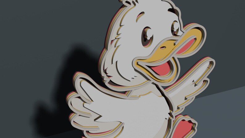 Duck Multilayer SVG/ Duckling Cut File/ 3D Layer/ Plywood Cutting ...