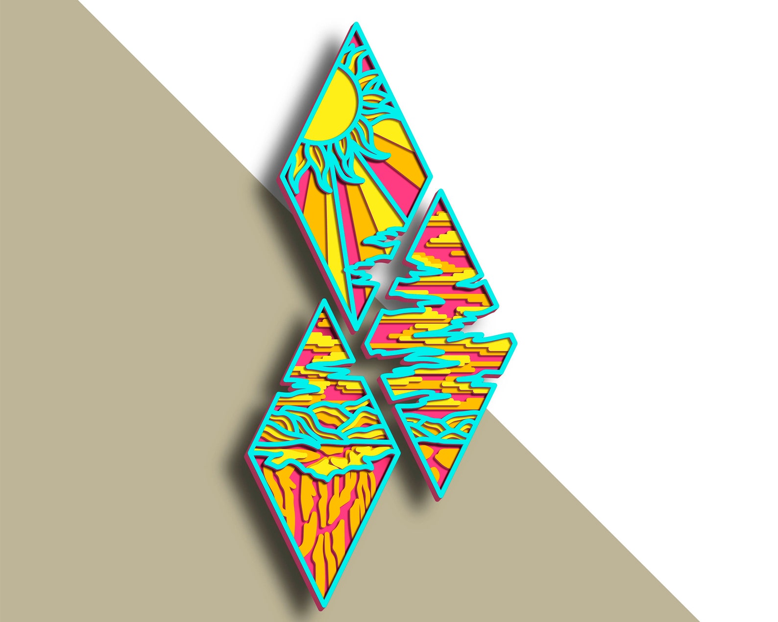 Nature Multilayer SVG/ Nature Cut File/ 3D Layer/ Plywood | Etsy