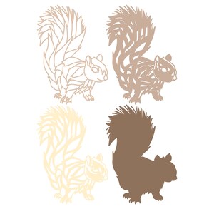 Squirrel Multilayer SVG/ Squirrel Cut File/ 3D Layer/ Plywood Cutting ...
