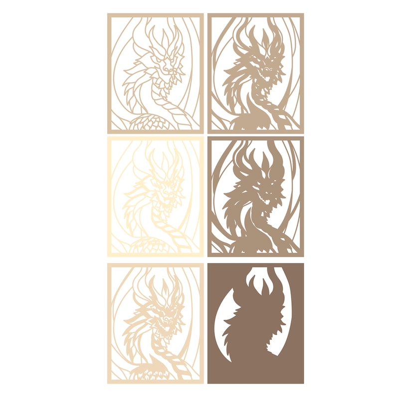 Dragon Multilayer SVG/ Dragon Cut File/ 3D Layer/ Plywood - Etsy