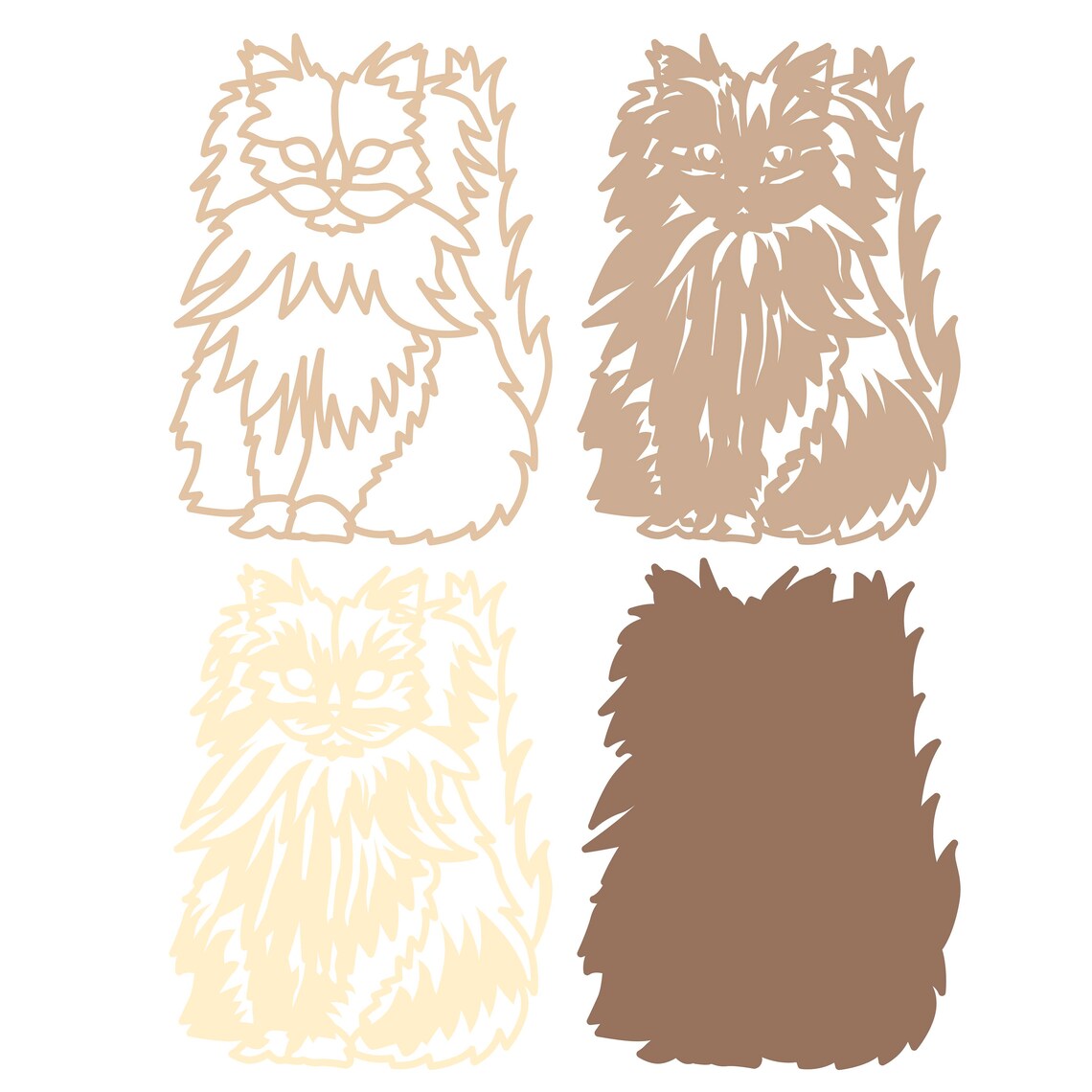 Cat Multilayer SVG/ Cat Cut File/ 3D Layer/ Plywood Cutting/ - Etsy