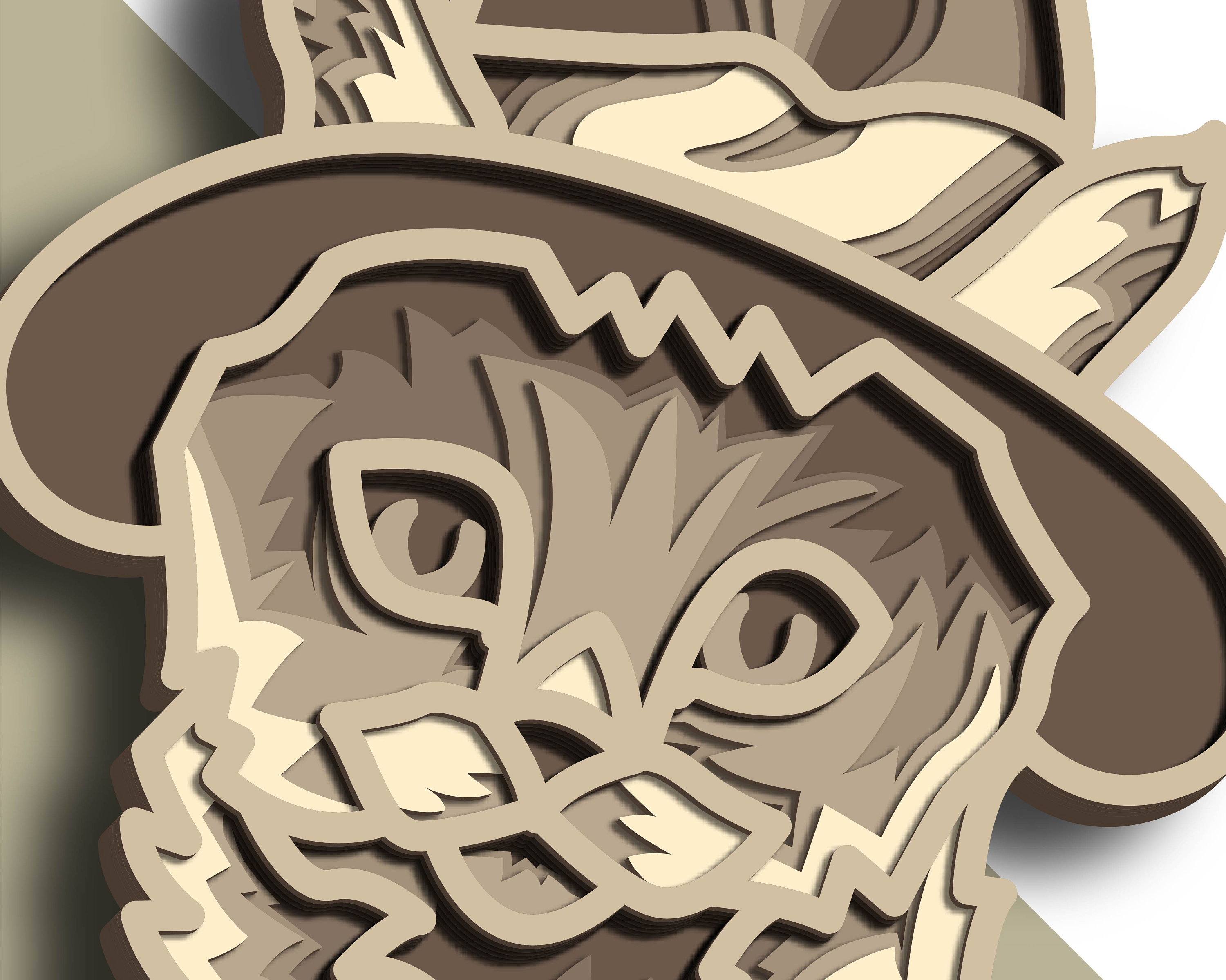 Cat Multilayer SVG/ Cat Cut File/ 3D Layer/ Plywood Cutting/ | Etsy