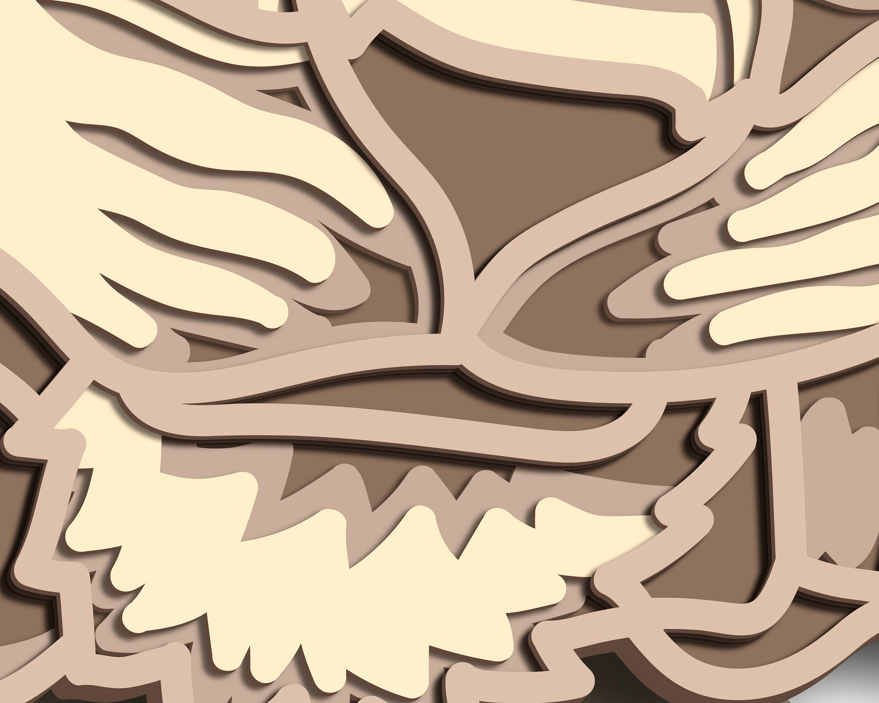 Lion multilayer SVG/ Lion cut file/ 3D layer/ Plywood cutting/ | Etsy