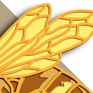 Bee Bundle Multilayer Svg/ Bee Horney Cut File/ 3D Layer/ Plywood ...