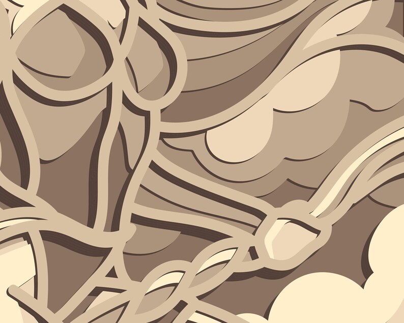 Witch 3D Multilayer SVG/ Witch Zentangle Cut File/ 3D Layer/ - Etsy