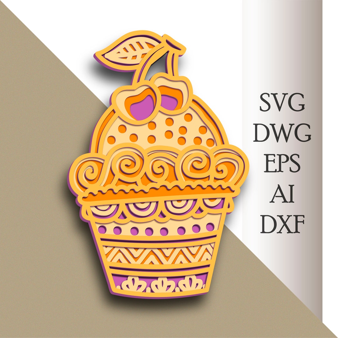 Cake Multilayer SVG/ Cake Cut File/ 3D Layer/ Plywood Cutting/ - Etsy