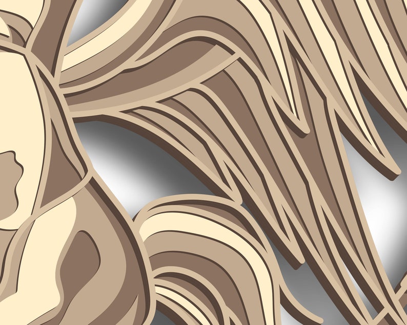 Unicorn 3D Multilayer SVG/ Unicorn Zentangle Cut File/ 3D - Etsy