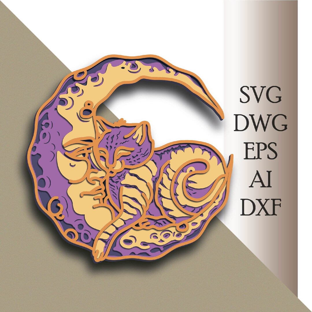 Moon Multilayer SVG/ Moon Cut File/ 3D Layer/ Plywood Cutting/ Paper ...