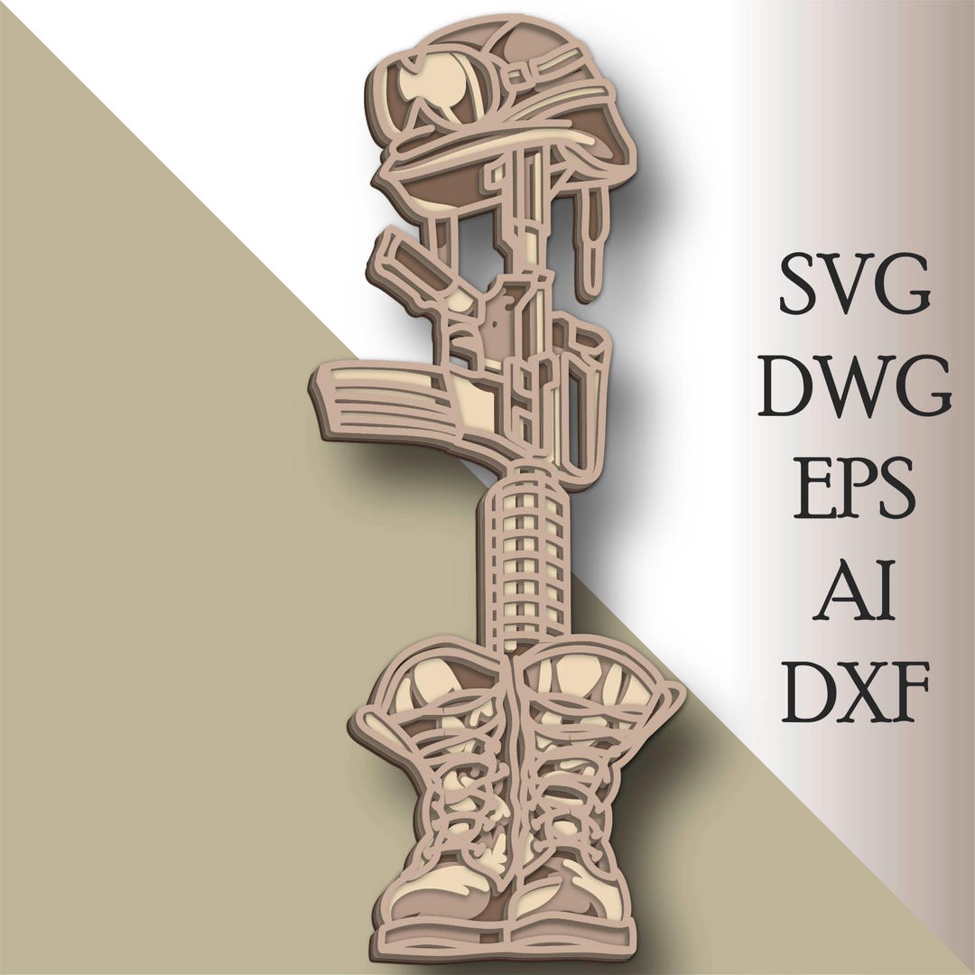 Army Multilayer SVG/ Army Cut File/ 3D Layer/ Plywood Cutting/ Paper ...