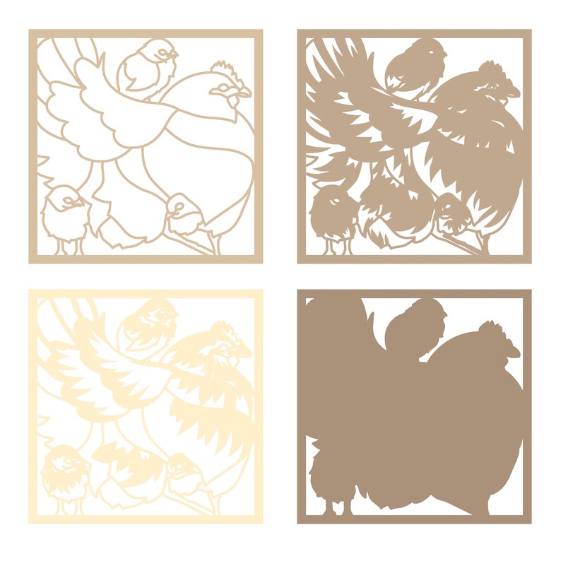 Chicken Multilayer SVG/ Chicken Cut File/ 3D Layer/ Plywood - Etsy