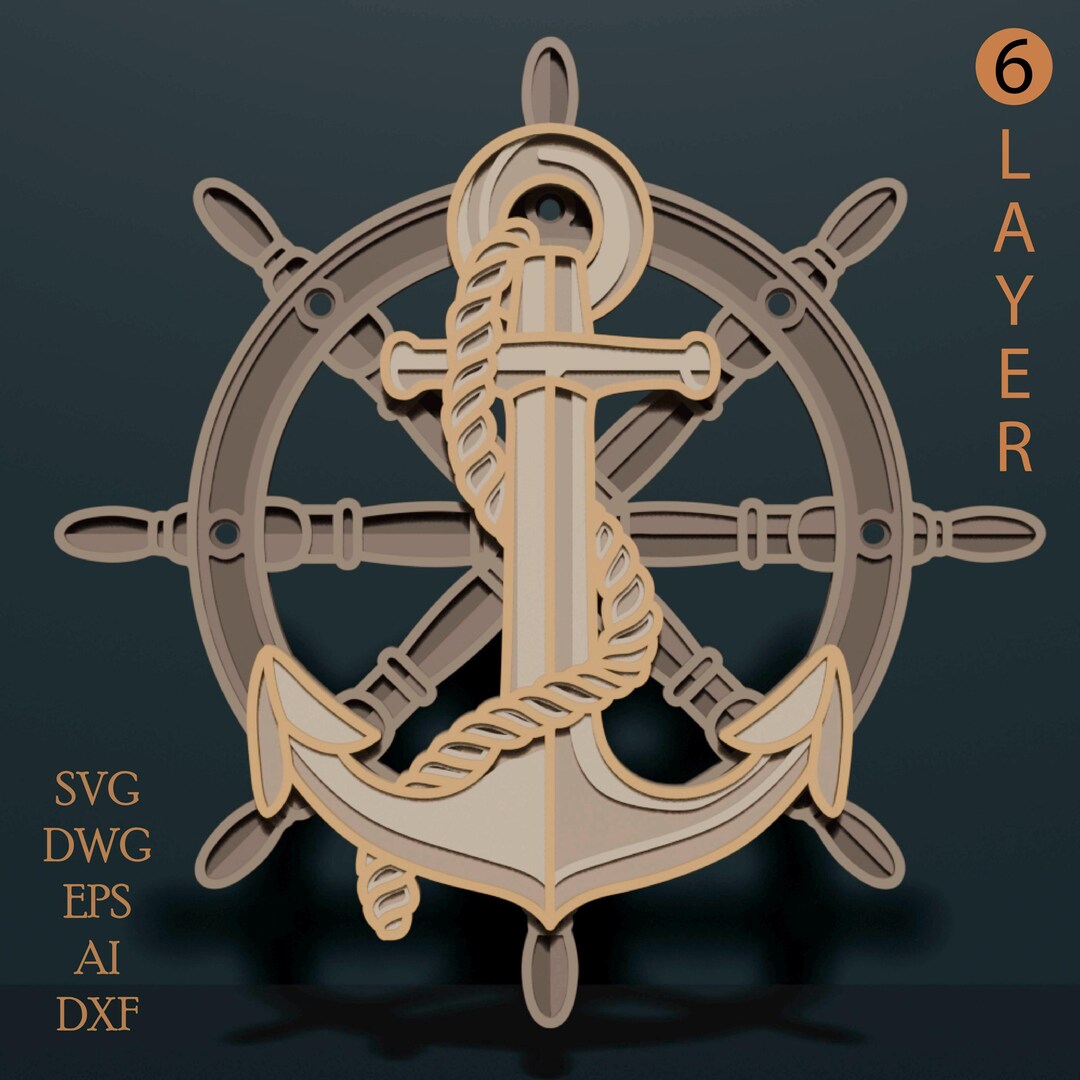 3D Anchor Mandala SVG: Multilayer Cut File (digital Download) - Etsy UK