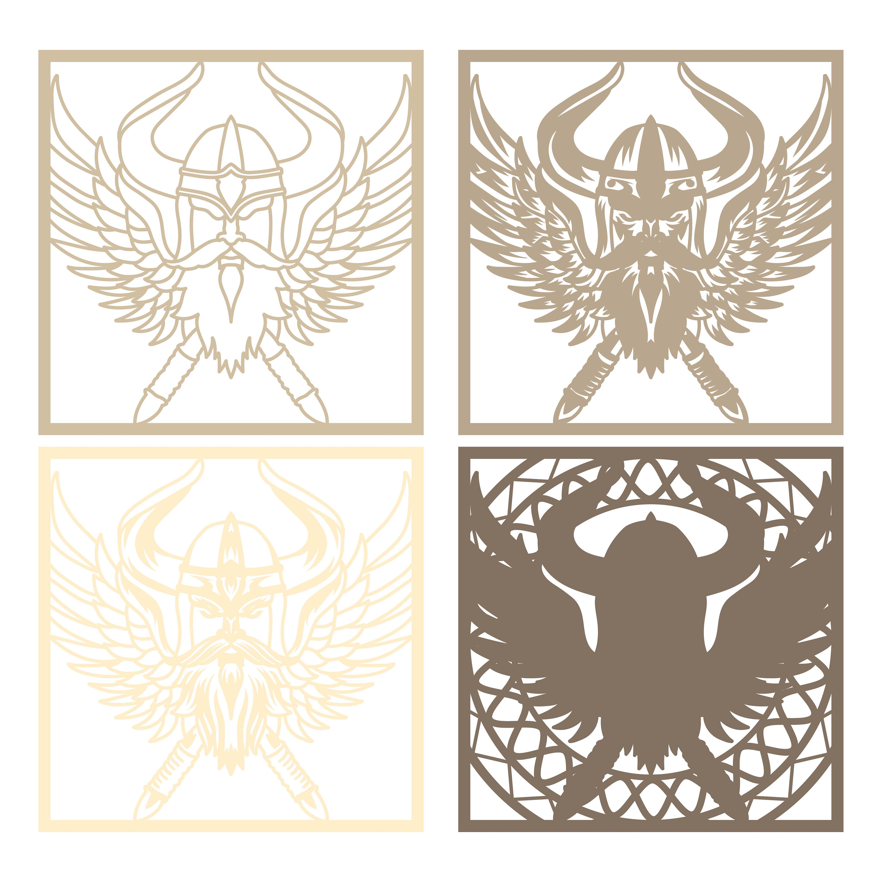 Viking Multilayer SVG. Laser Cut File. Layer Construction. Plywood ...