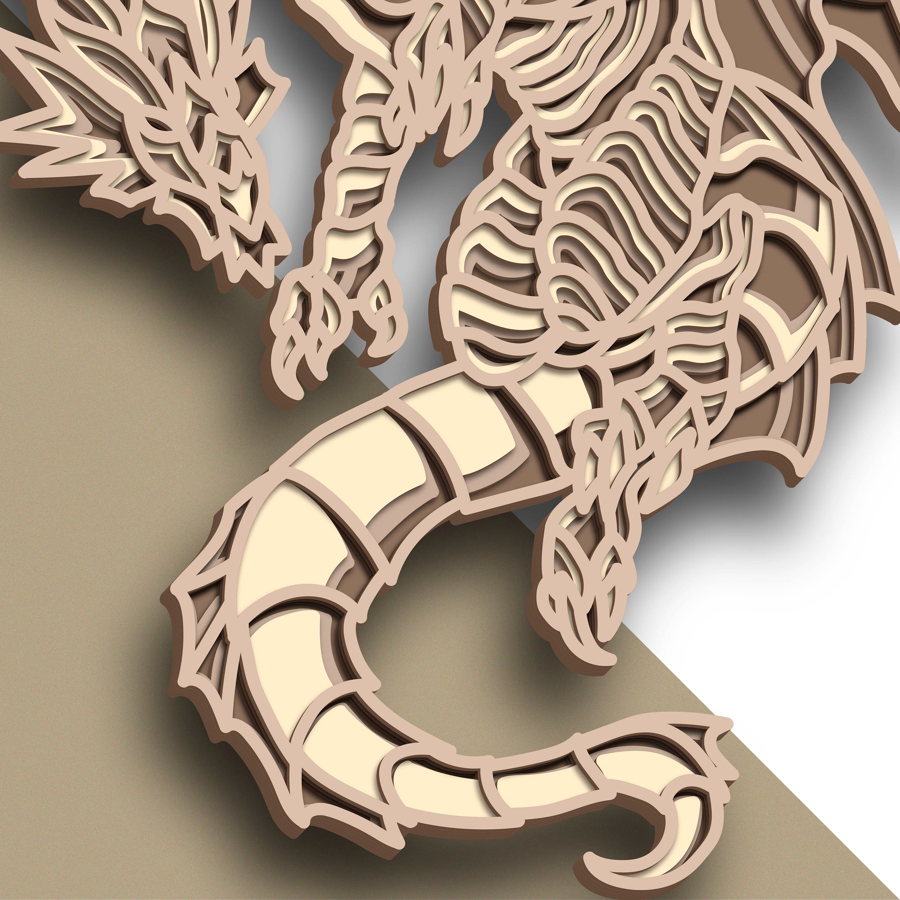 Dragon Multilayer SVG/ Dragon Cut File/ 3D Layer/ Plywood - Etsy UK