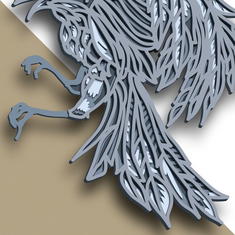 Raven Multilayer SVG/ Raven Cut File/ 3D Layer/ Plywood - Etsy