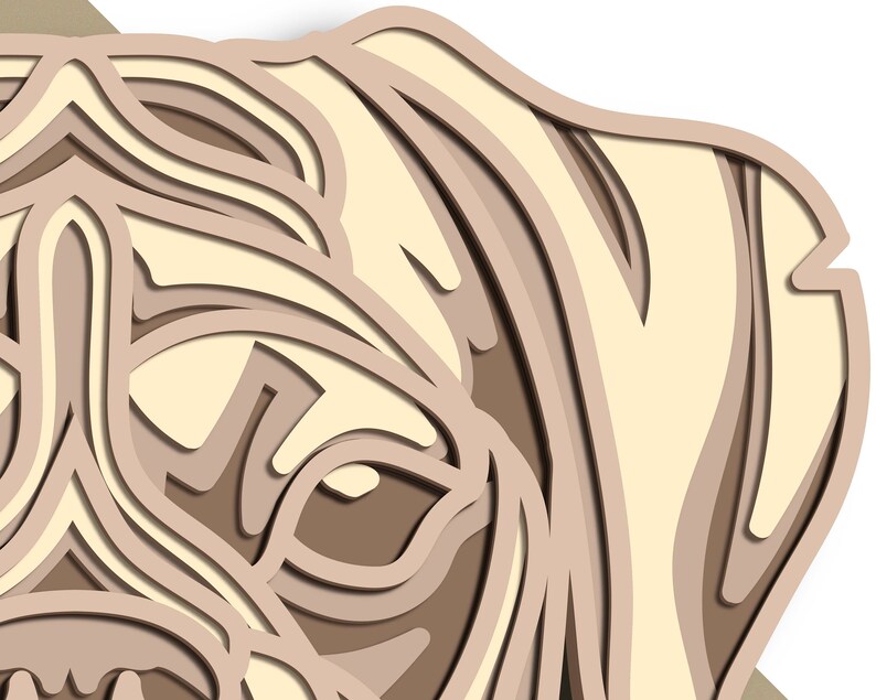 Boxer Dog Multilayer SVG/ Boxer Dog Cut File/ 3D Layer/ - Etsy