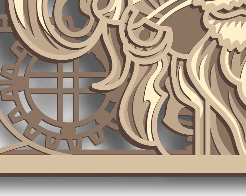 Lion Multilayer SVG. Laser Cut File. Layer Construction. Plywood ...