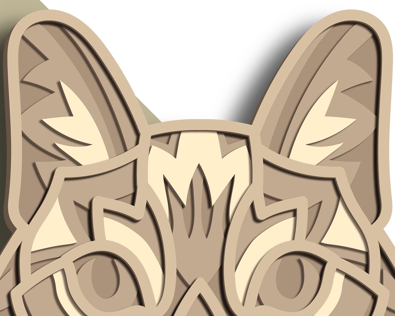 Cat Multilayer SVG/ Cat Cut File/ 3D Layer/ Plywood Cutting/ - Etsy
