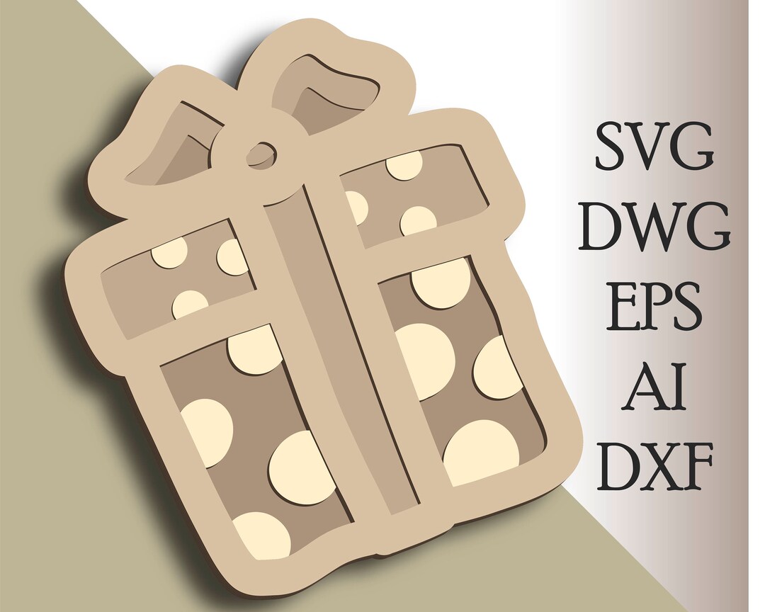 Christmas Gift Multilayer SVG/ Christmas Gift Cut File/ 3D - Etsy