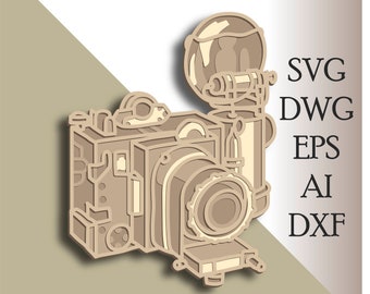 3d Camera Cutting File - Etsy
