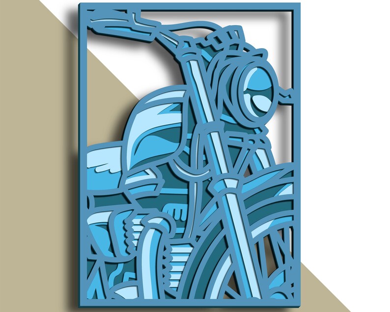 Moto Multilayer SVG. Laser Cut File. Layer Construction. Plywood ...