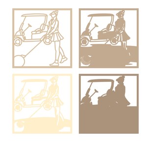 3D Golf Multilayer SVG. Laser Cut File. Layer Construction. Plywood ...