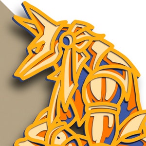Anubis Multilayer SVG/ Anubis Cut File/ 3D Layer/ Plywood Cutting ...