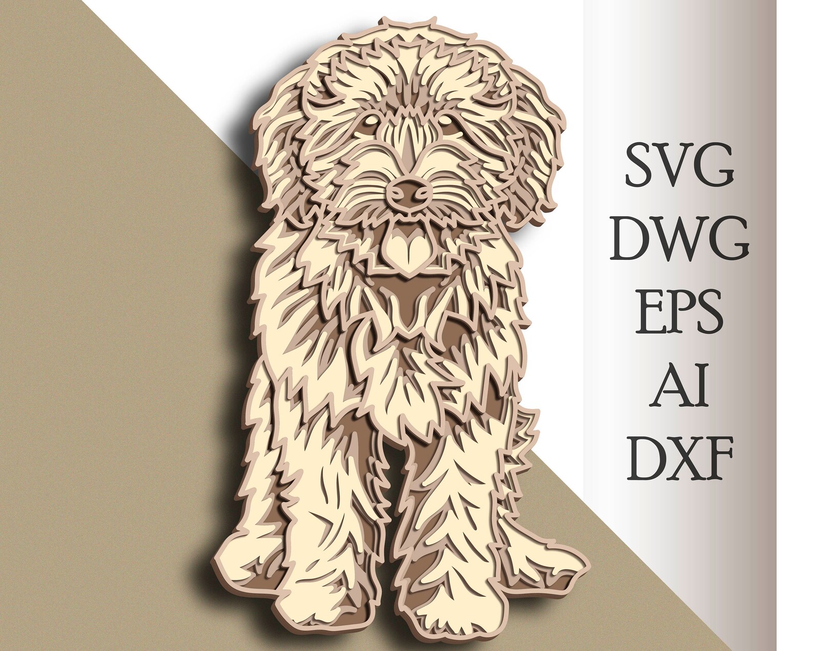 Goldendoodle Multilayer SVG/ Goldendoodle Cut File/ 3D Layer/ - Etsy