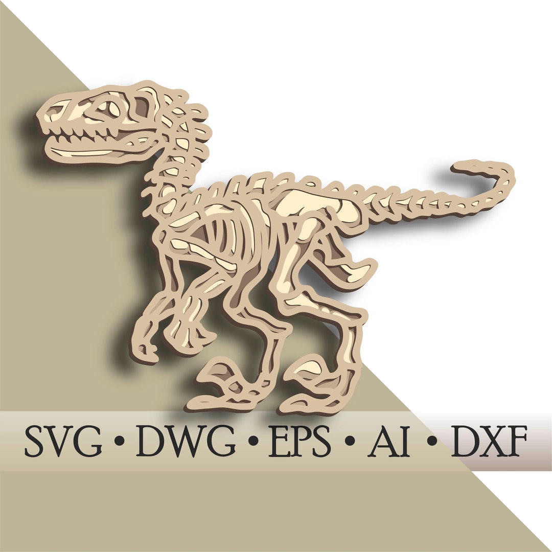 3D T-rex Multilayer SVG/ T-rex Cut File/ 3D Layer/ Plywood Cutting ...