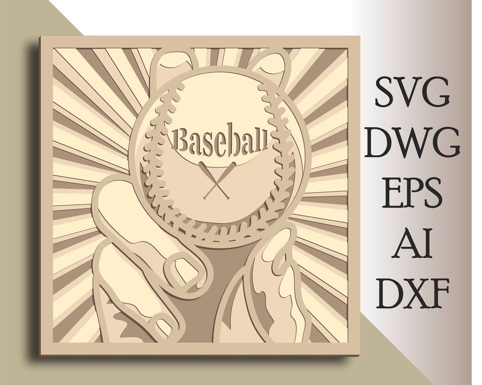 Baseball Multilayer SVG/ Baseball Cut File/ 3D Layer/ Plywood - Etsy
