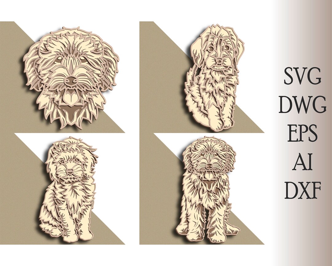 Goldendoodle Bundle Multilayer SVG/ Goldendoodle Bundle Cut File/ 3D ...