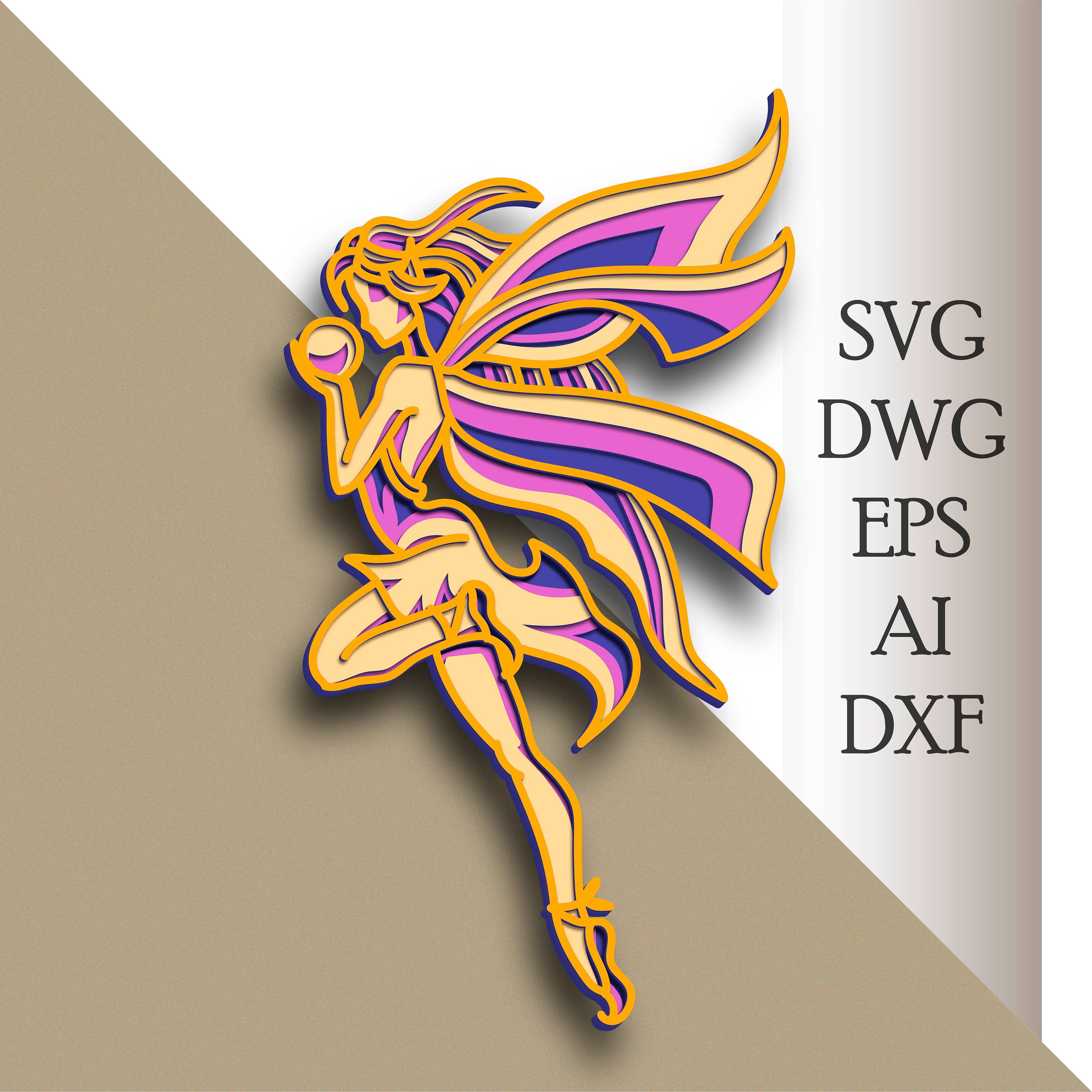Fairy Multilayer SVG/ Fairy Cut File/ 3D Layer/ Plywood - Etsy