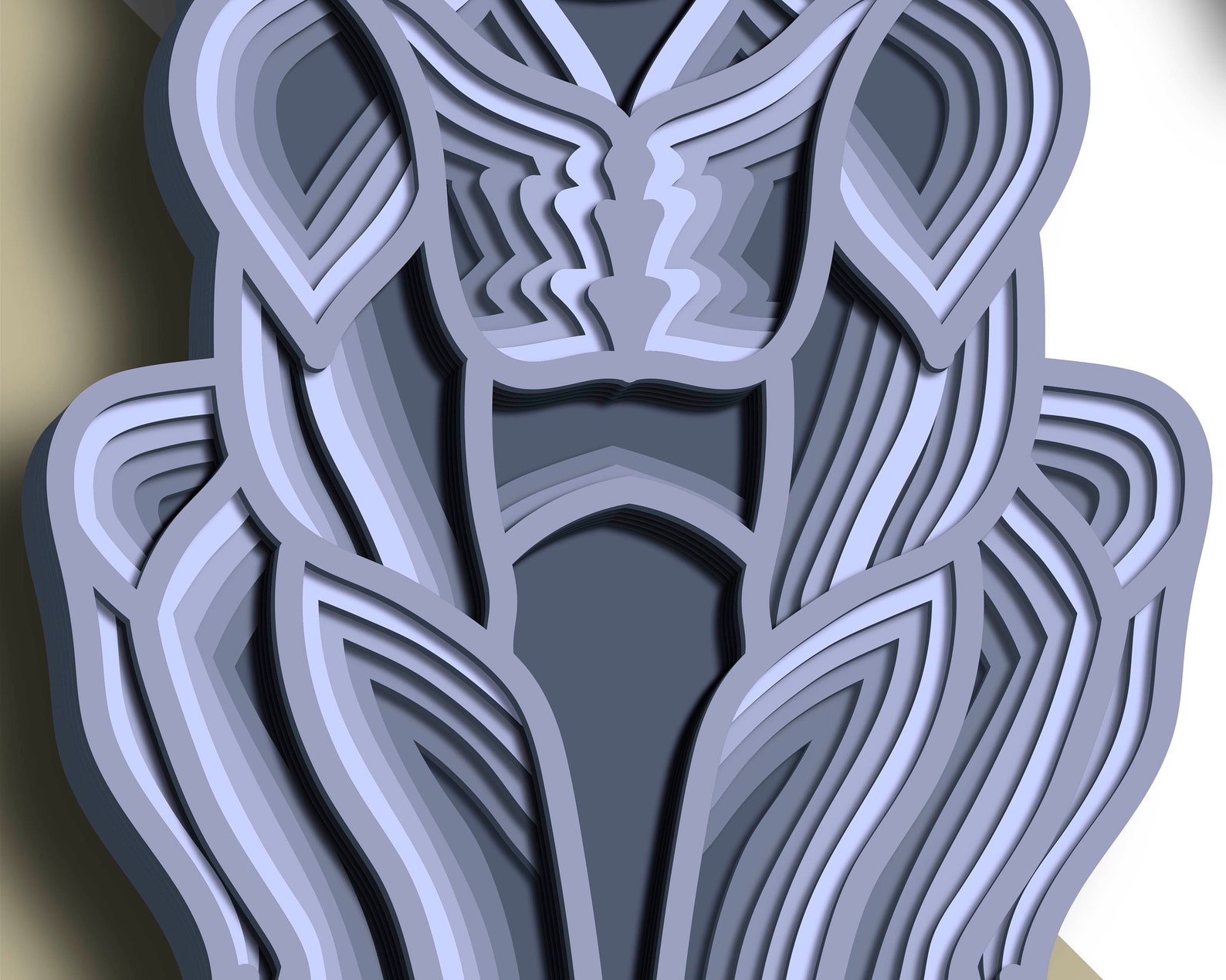 Gargoyle Multilayer SVG/ Gargoyle Mandala Cut File/ 3D Layer/ | Etsy