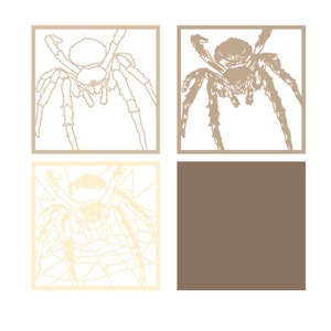 Spider Multilayer SVG/ Spider Cut File/ 3D Layer/ Plywood Cutting ...