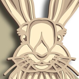 Rabbit Multilayer SVG/ Rabbit Cut File/ 3D Layer/ Plywood Cutting ...