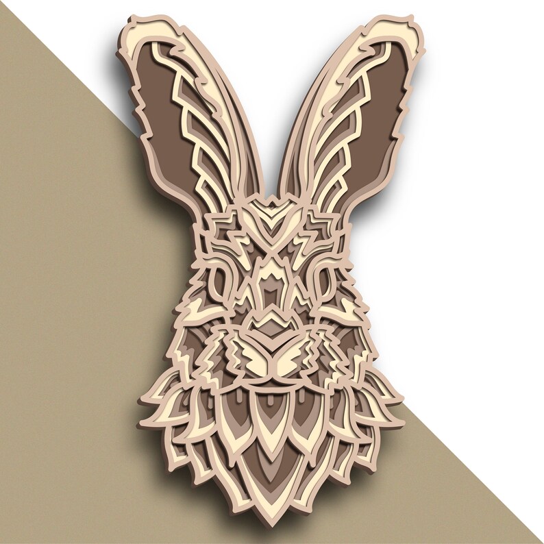 Rabbit Multilayer SVG/ Rabbit Cut File/ 3D Layer/ Plywood | Etsy