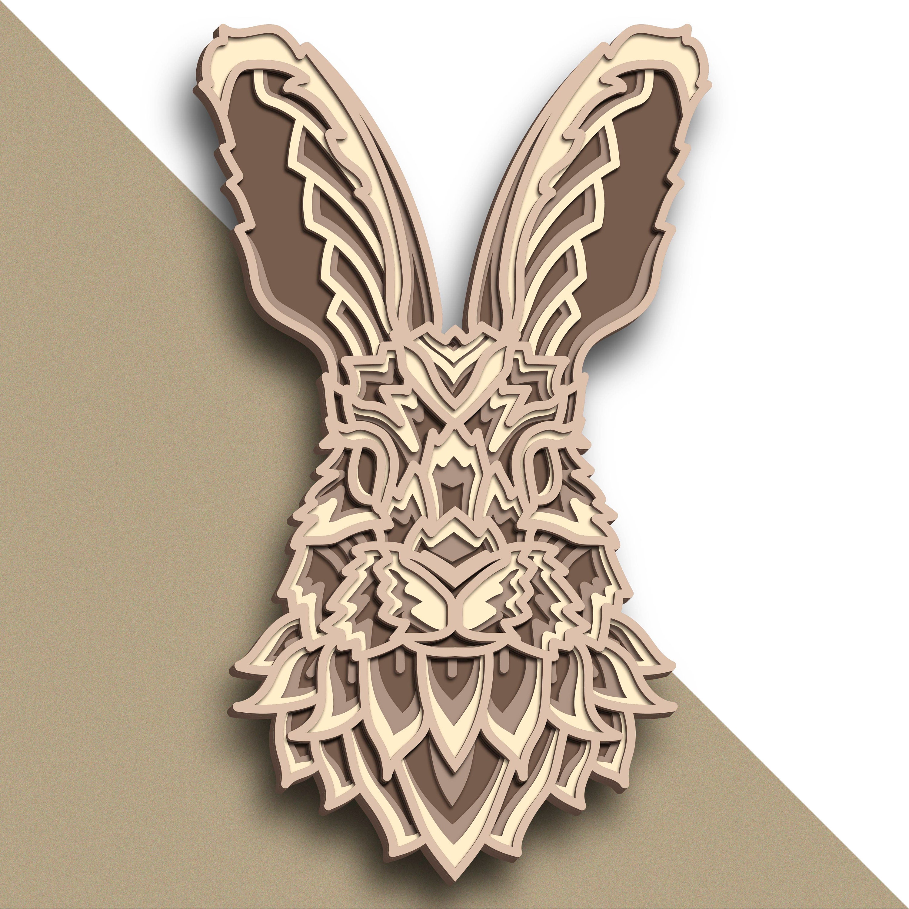 Rabbit Multilayer SVG/ Rabbit Cut File/ 3D Layer/ Plywood - Etsy
