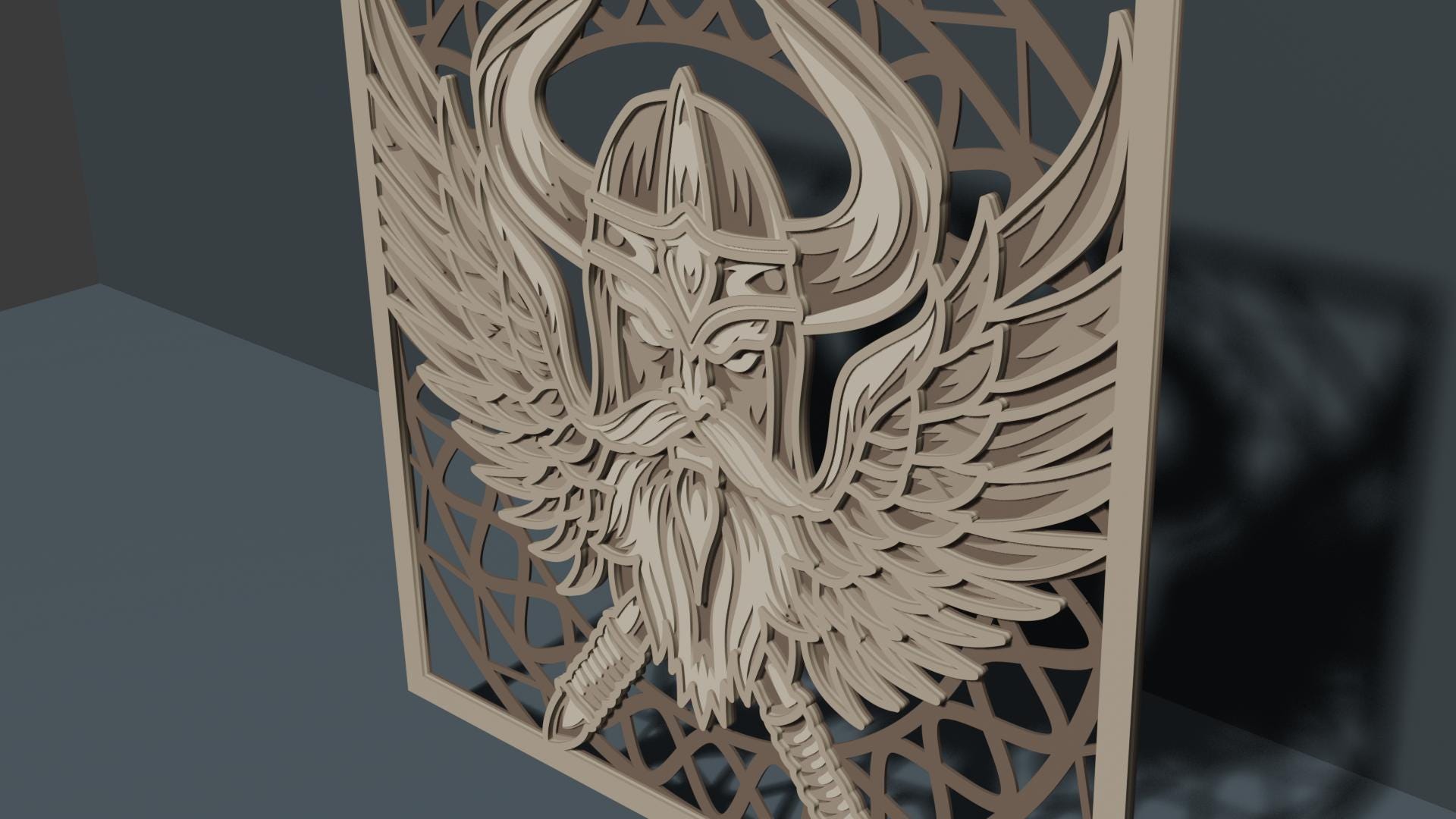 Viking Multilayer SVG. Laser Cut File. Layer Construction. Plywood ...