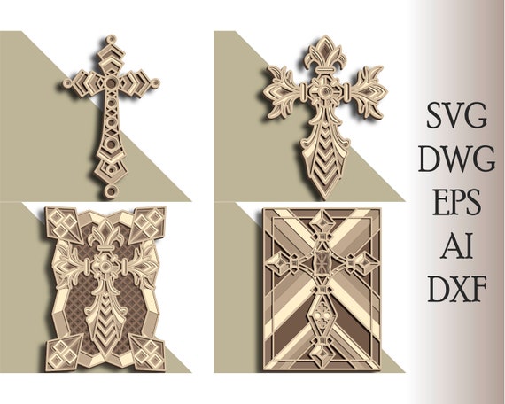 Cross Bundle Multilayer SVG/ Cross Bundle Cut File/ 3D Layer/ - Etsy