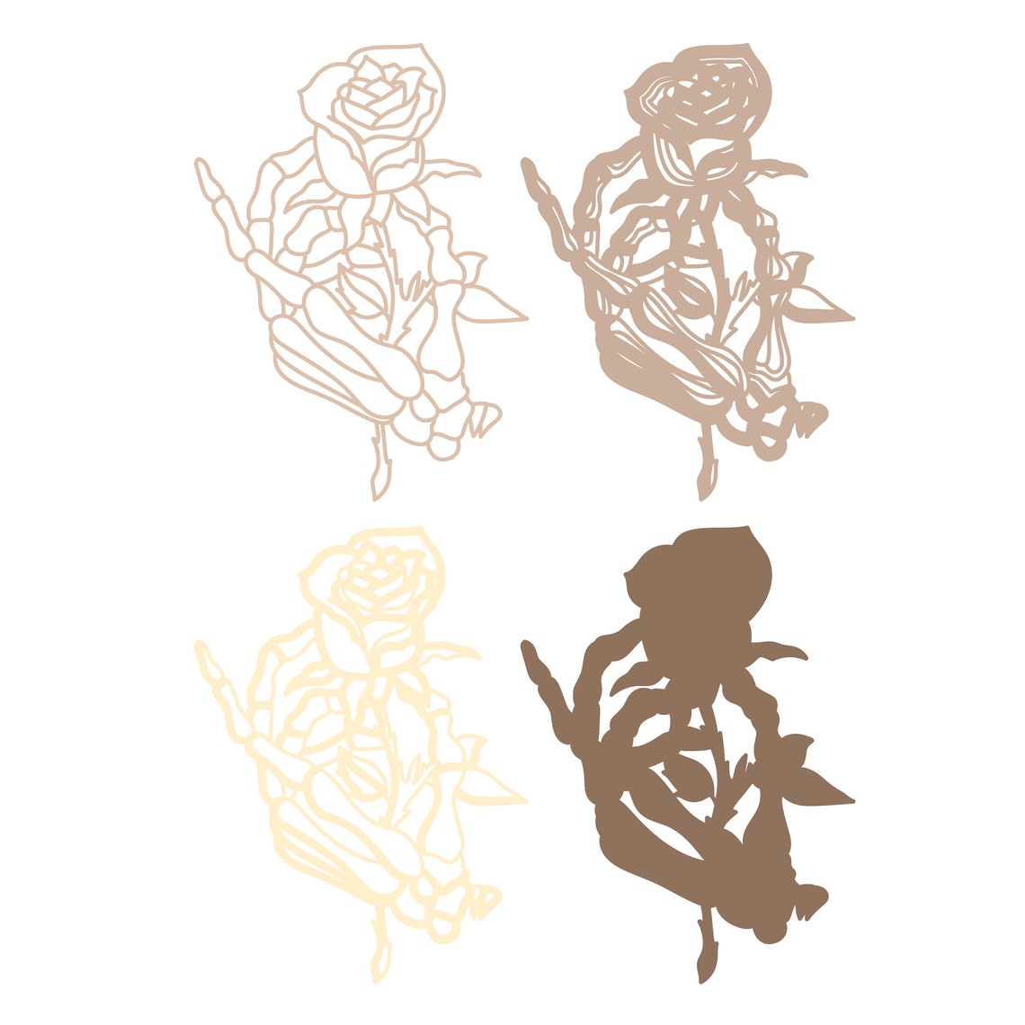 Rose Multilayer SVG/ Rose Cut File/ 3D Layer/ Plywood Cutting/ - Etsy