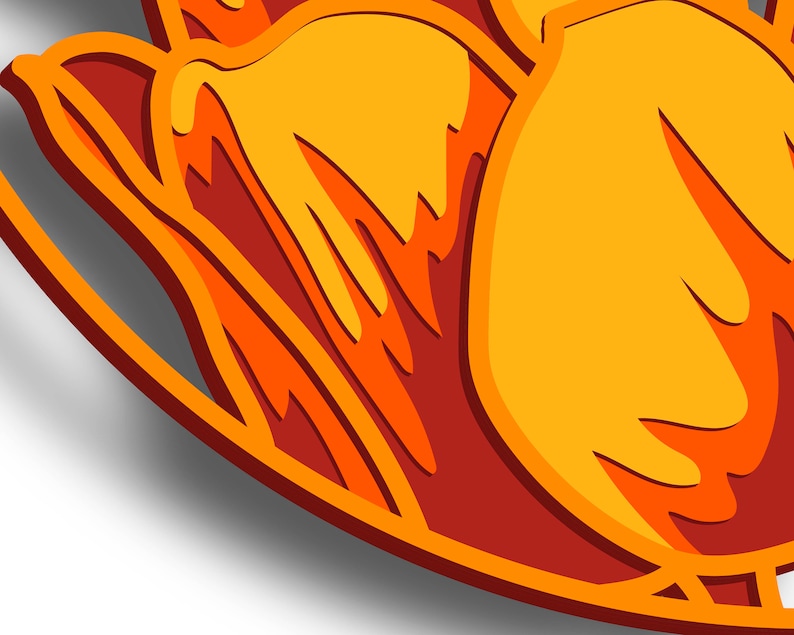 Tulip Multilayer SVG/ Tulip Cut File/ 3D Layer/ Plywood - Etsy